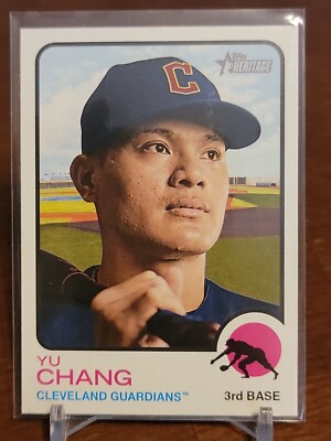 YU CHANG / 2022 Topps Heritage #400 / Cleveland Guardians / HIGH NUMBER ...
