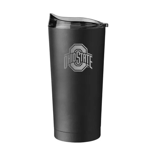 Black Ohio State Buckeyes 20oz Black Powder Coat Stainless Steel ...