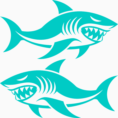 30 Custom Turquoise Shark Art Personalized Address Labels | eBay