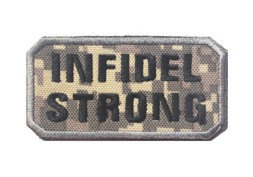 Embroidered U.S. ARMY Infidel Strong Hook Loop Patch Back Emblem ...