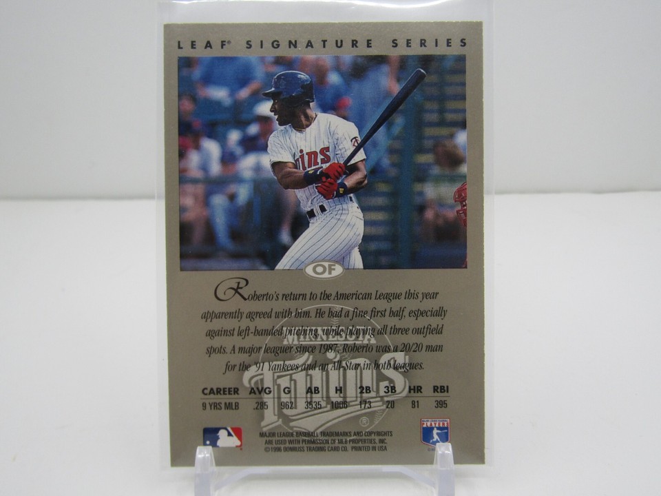 ROBERTO KELLY 1996 LEAF SIGNATURE SERIES BRONZE AUTOGRAPH! MINNESOTA ...