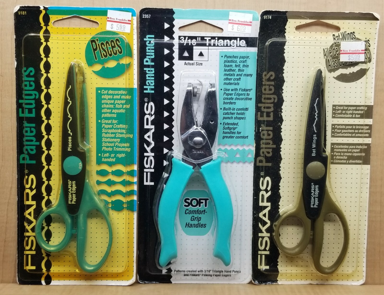 Fiskars Lot Scissors Hand Punch Pisces Bat-wings Paper Edgers Soft ...