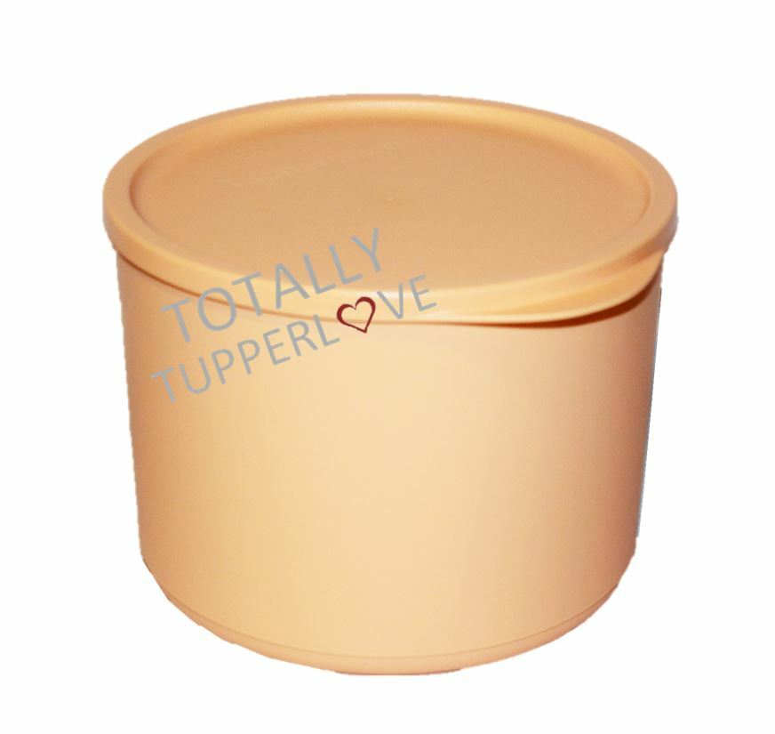Tupperware Basic Bright Large 9 Cup Bowl / Canister with Seal Peach ...