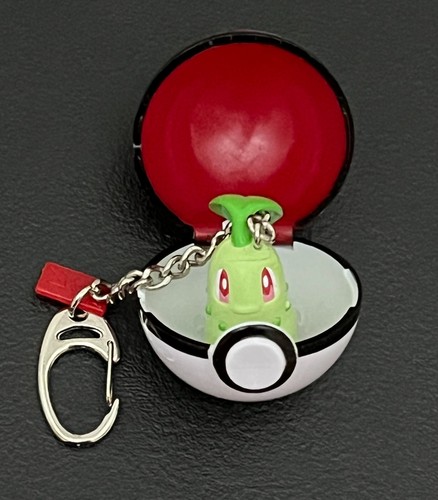 Pokemon Chikorita Keychain Figure with Pokeball - Rare Vintage Basic ...