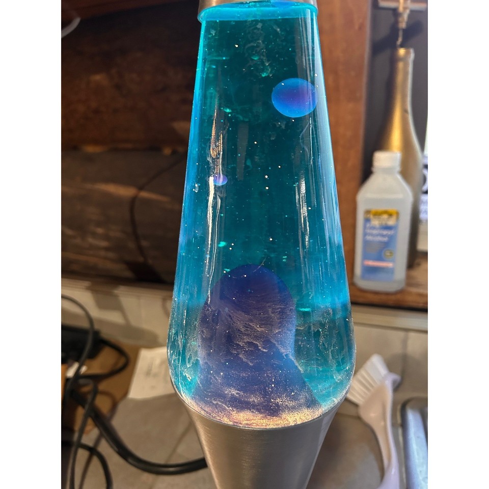 VTG Y2K Lava Lamp Blue Silver 16" Tall Retro Groovy Hippie | eBay