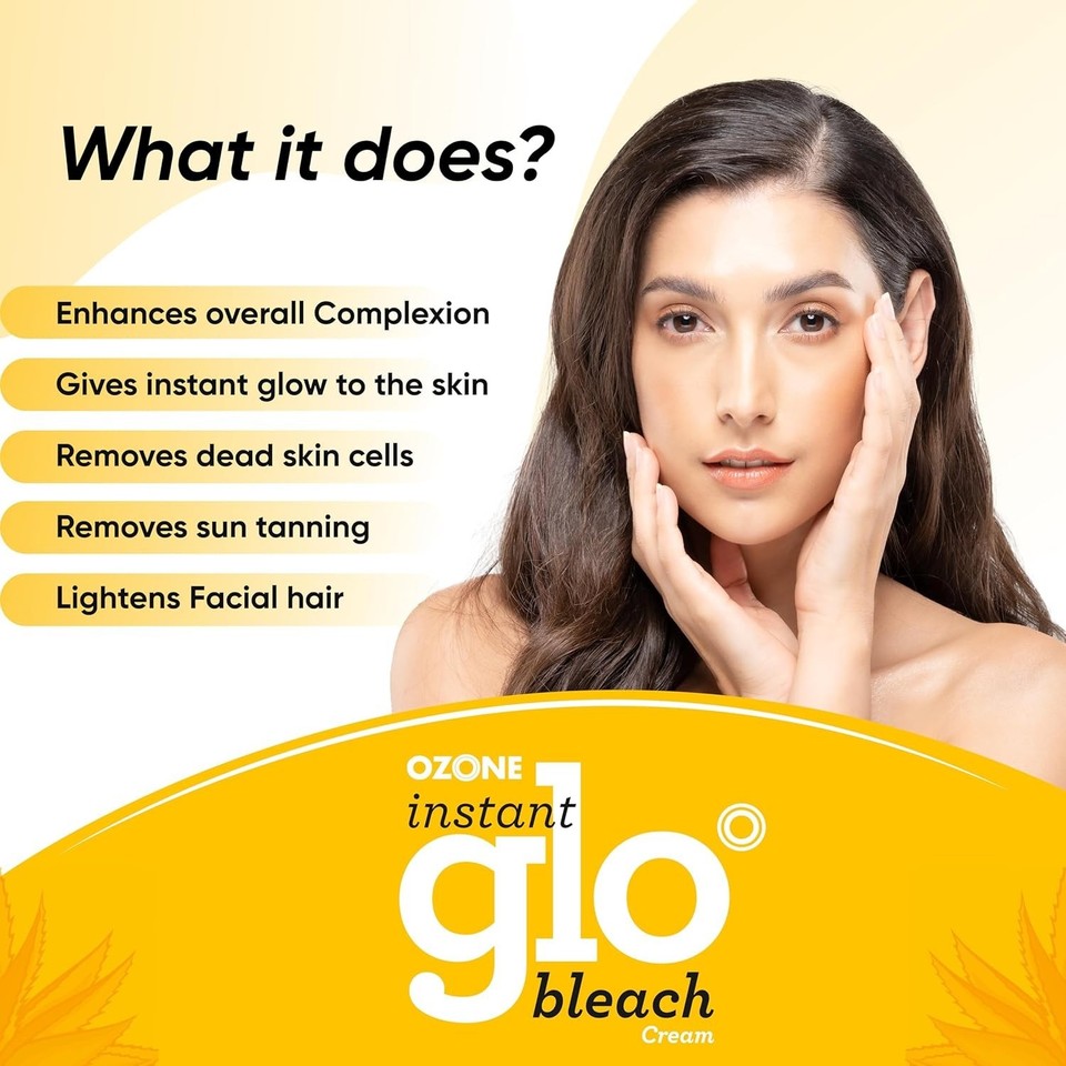 Ozone Instant Glo Bleach Cream with Goodness of Aloe Vera 250 gm | eBay UK