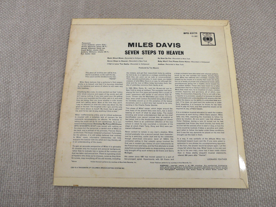 Miles Davis-Seven Steps to Heaven | Thames Hospice | eBay UK