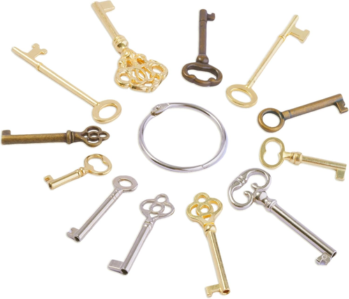 Skeleton Key Set, 12 Keys Universal Skeleton Keys Replacement for ...