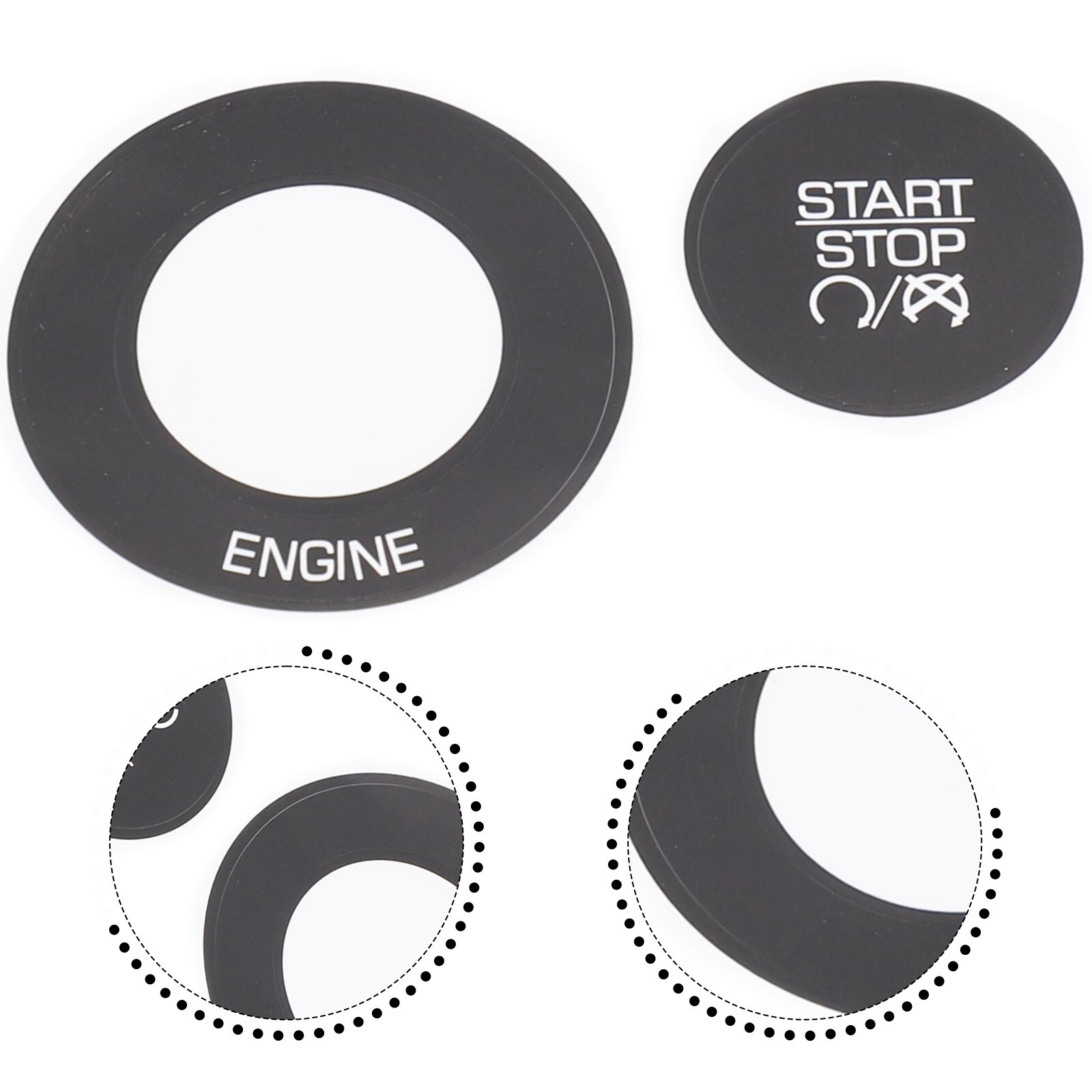 Easy Application of Stop Start Engine Switch Button Decals Stickers for ...