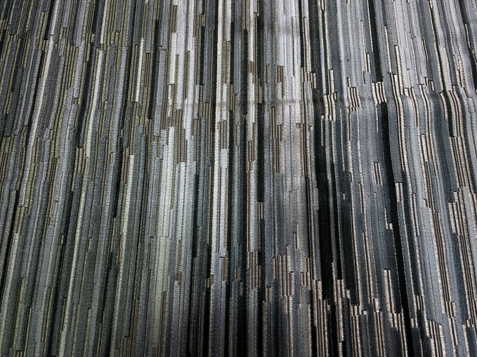 1.25 yd Designtex Moquette Ice Blue Gray Velvet Stripe Upholstery Fabric $201val | eBay