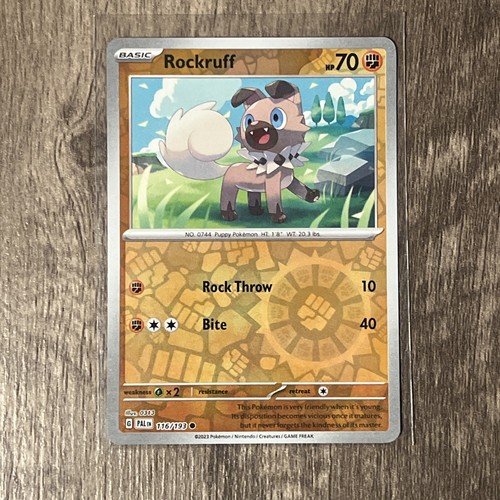 NM Pokemon Paldea Evolved Rockruff Reverse Holo 116 | eBay
