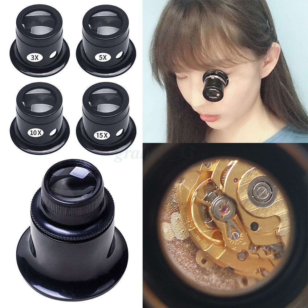 For Watchmakers Monocular Jewelers Eye Loupe Loop Magnifier Magnifying ...