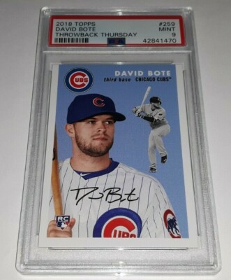 2018 Topps TBT 1954 Design #259 David Bote RC Card Graded PSA 9 Mint | eBay