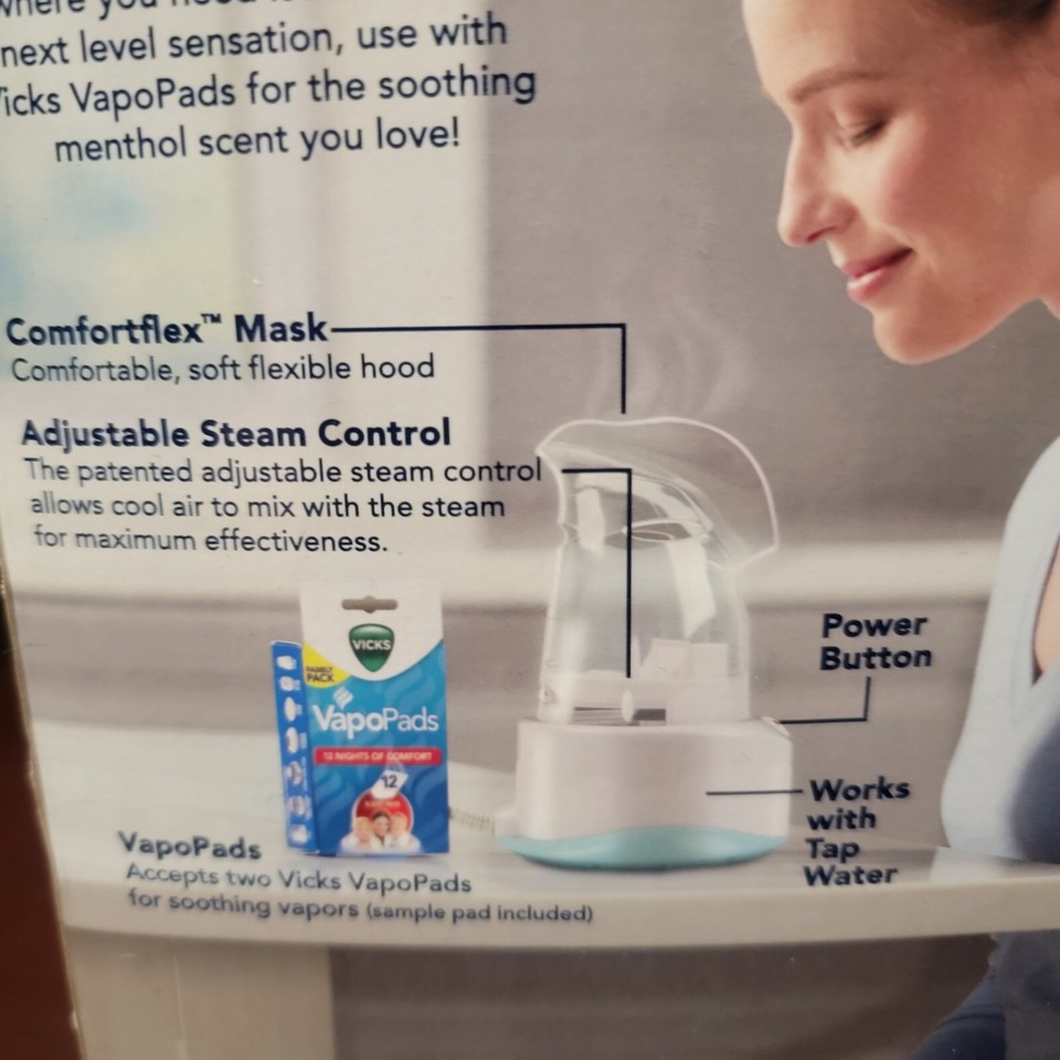 Vicks Steam Inhaler Personal Therapy for Sinus Allergy Relief New in ...