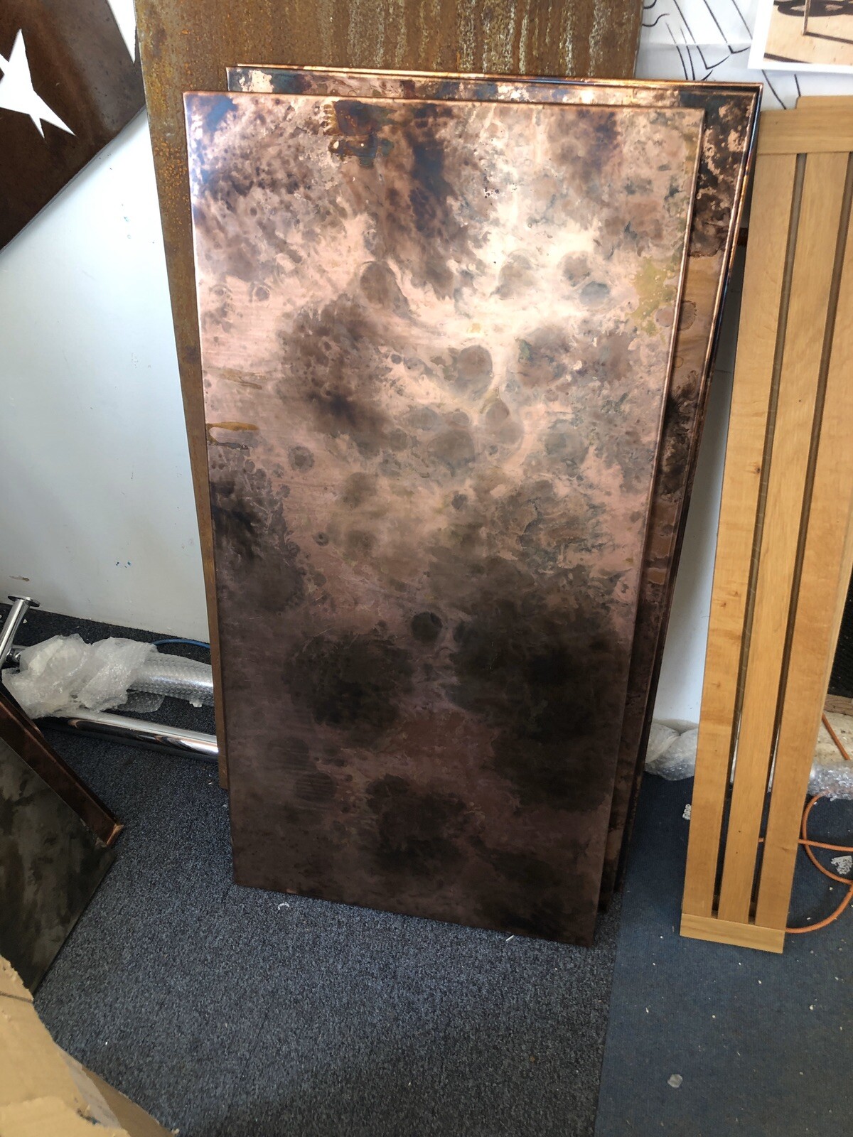 Vertical Distressed Copper Designer Radiator 500/1000 1600 Btu Made To ...