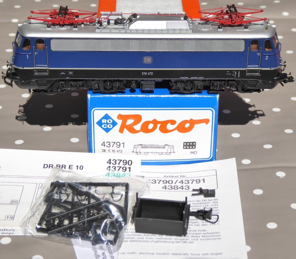 Roco 43791 H0 DCC Digital E-Lok BR E 10 472 DB Epoch 3 Function + Light ...