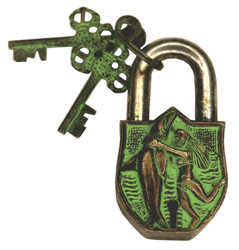 Brass Handcrafted Antique Door Lock Lady with Fish Shape Victorian ...