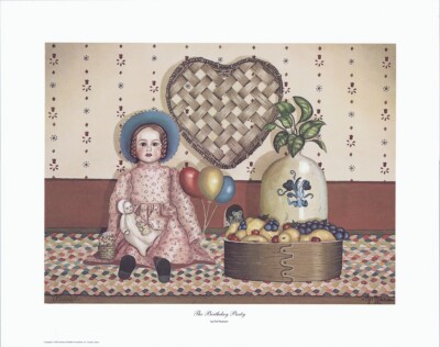 Pat Pearson Vintage Country Art The Birthday Party 20x16 in | eBay