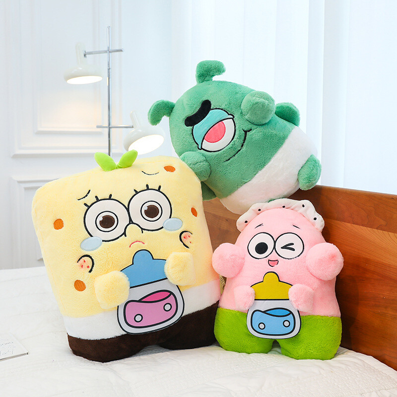 Huggable Plush Soft Patri Starfish Able Mr. Krabs Squidward Doll | eBay