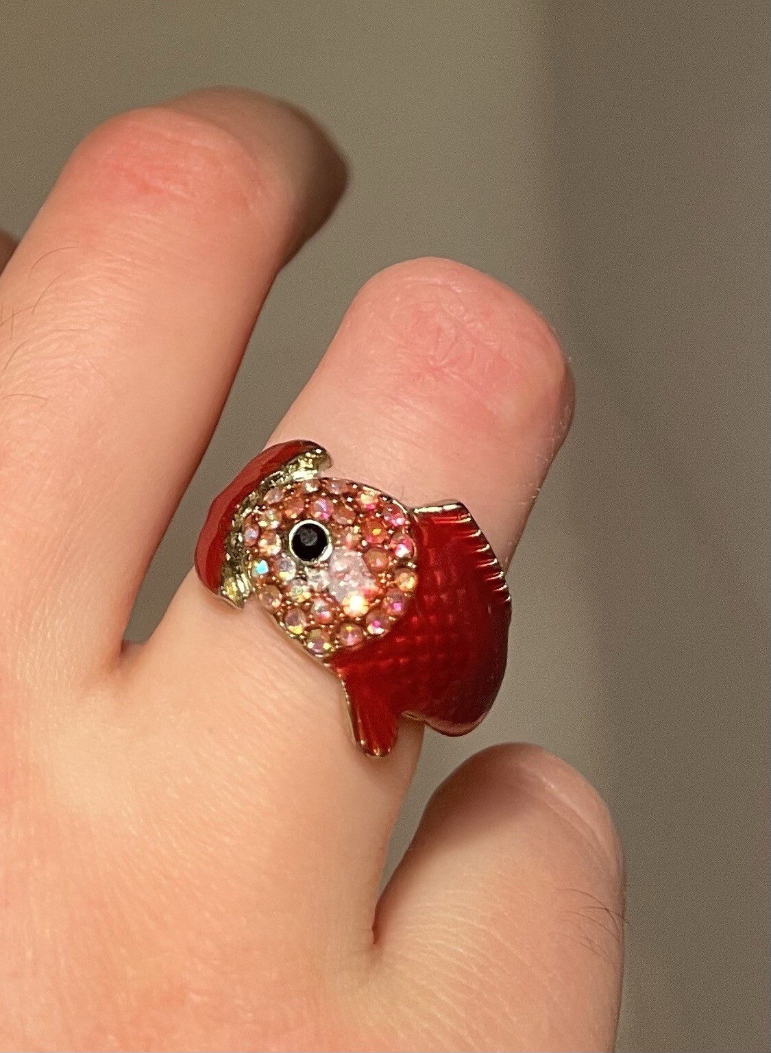 Goldfish Ring, Koi Fish Ring, Carp Ring - Gem