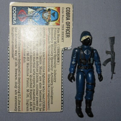 GI Joe 1983 "COBRA ENEMY OFFICER" Swivel Arm 100% complete w/FC Vintage ...