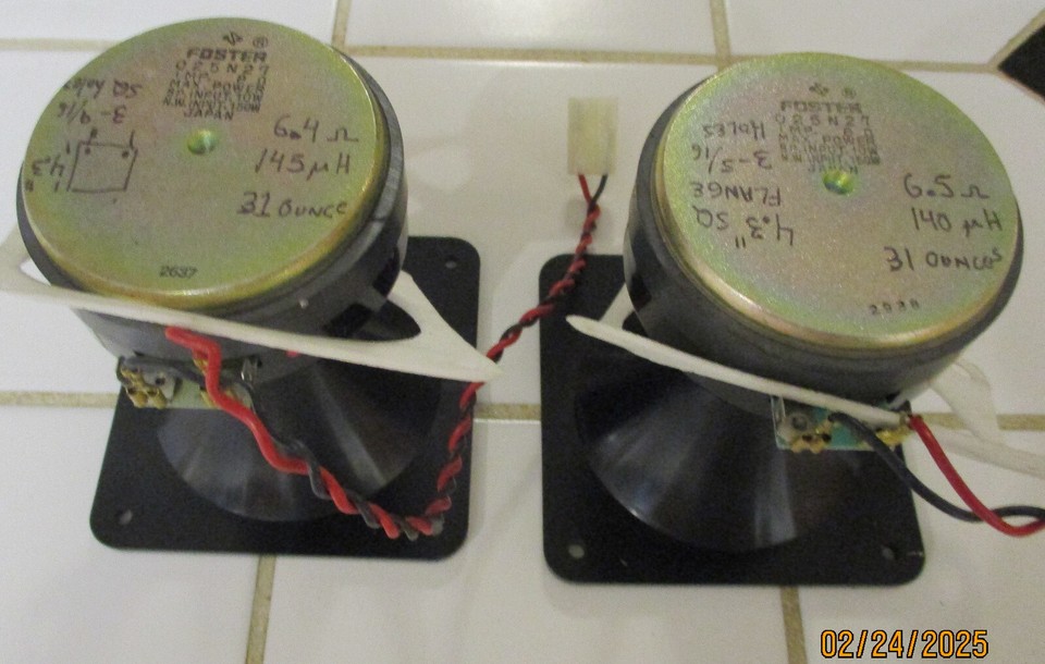 FOSTER - 8 Ohm Horn Tweeter Pair - 025N27 - PEAVEY pulls, Strong 4.3 ...