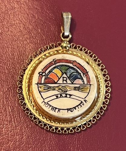 VTG CHARM: 12kt Gold 1/20th GF INTERNATIONAL ORDER OF THE RAINBOW BFCL ...