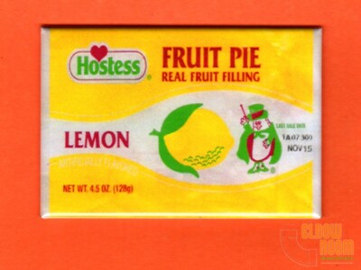 Hostess Lemon Fruit Pie wrapper art 2x3" fridge/locker magnet The ...