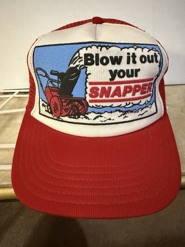 Vintage Snapper Trucker Hat 80s “Blow It Out Your Snapper” Mesh Cap ...