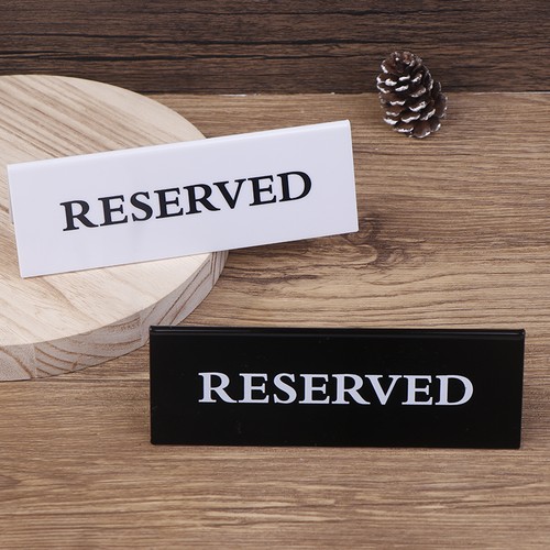 4Pcs Acrylic Table Card Sign Hotel Restaurant Reserved Table Signs ...