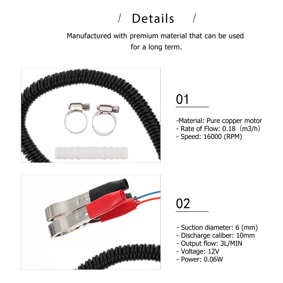 Fuel Transfer Siphon Pump Vehicle Repairing Accessory Self-priming ...