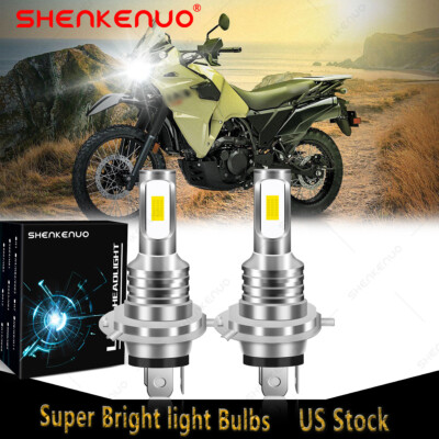 2 Ultra Bright LED headlight bulbs for Kawasaki KLR650 1990-2007 ...