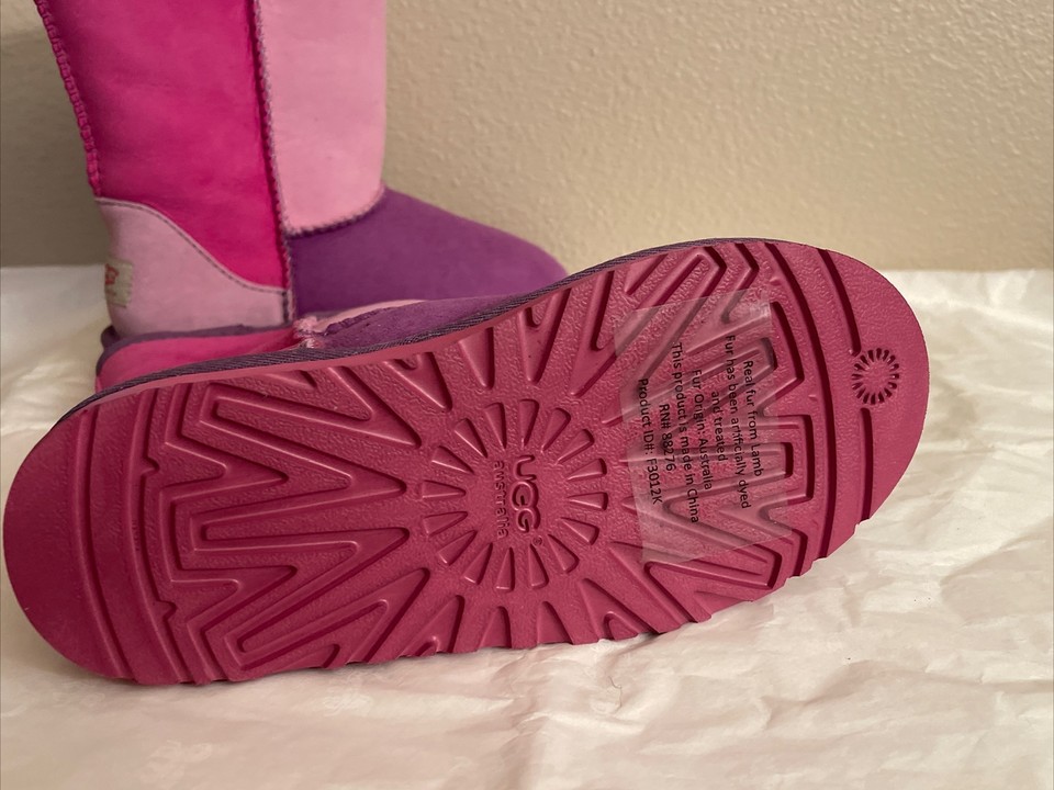 NWOB UGG 3151K Kids Classic Patchwork Boot For Girls US3 EU35 100% Authentic | eBay