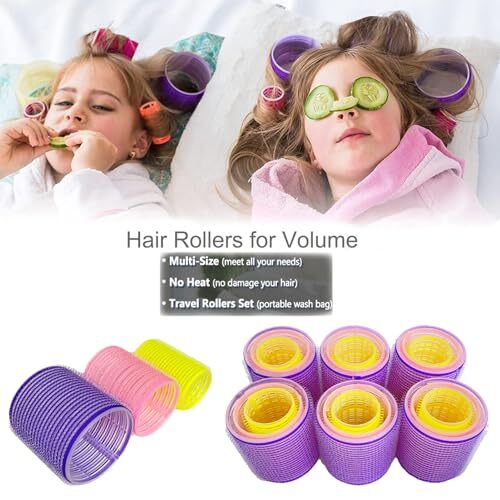 Jumbo Large Hair Rollers Set31pcs 3 Sizes with Clips & Comb Hair ...