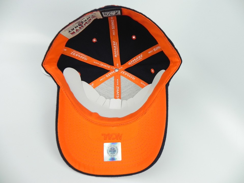 SYRACUSE THE 'CUSE ORANGE NAVY NCAA VINTAGE FITTED SIZED ZEPHYR DH CAP ...