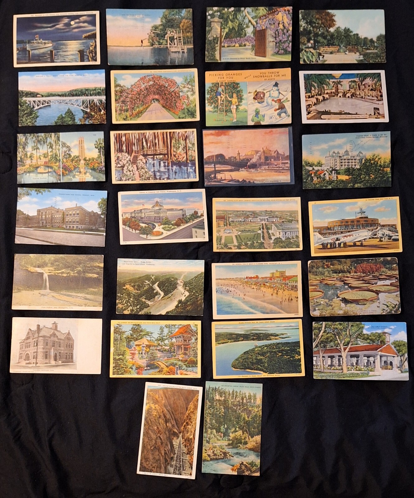 Lot Of 26 Antique Postcards All US Postmarks Early 1900- 1950s | eBay
