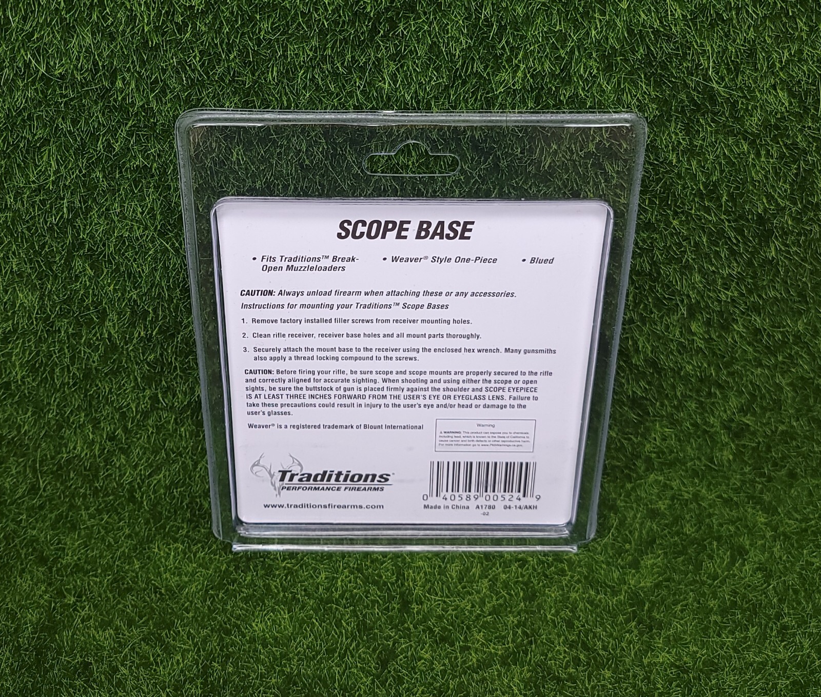 Traditions One Piece Aluminum Base Weaver Style Rifle Scope Base ...