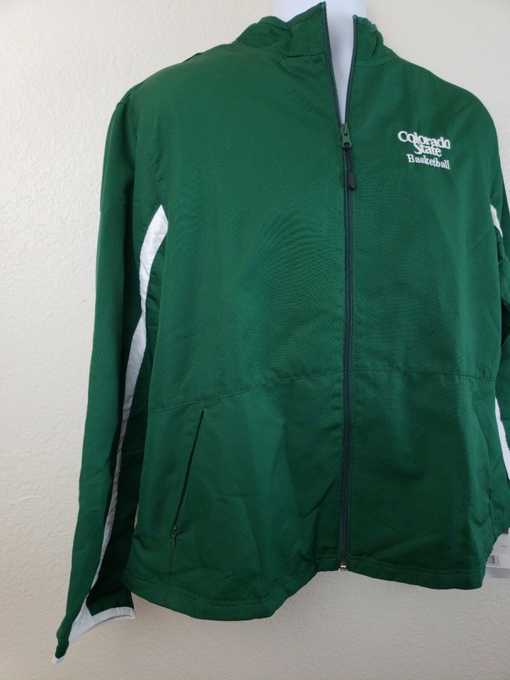 Colorado State Rams Basketball light zip up green jacket NWT Russel ...