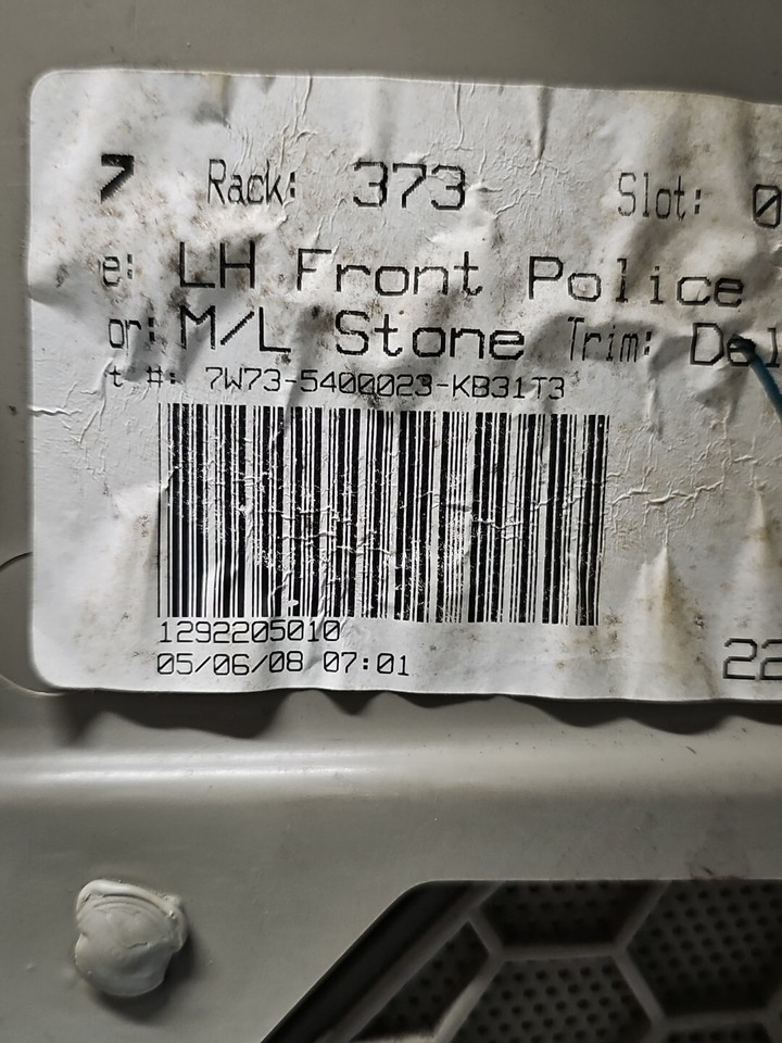 Driver Front Door Panel Ford Crown Victoria CVPI P71 7W73-5400023 ...