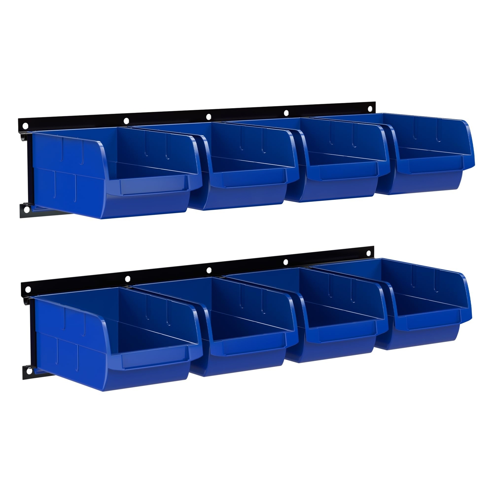 Wall Mounted Garage Storage Bin, Parts Rack, Plastic Hanging Stackable ...