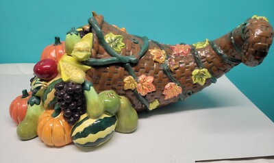 CHRISTOPHER RADKO Thanksgiving Fall Cornucopia Cookie Jar | eBay