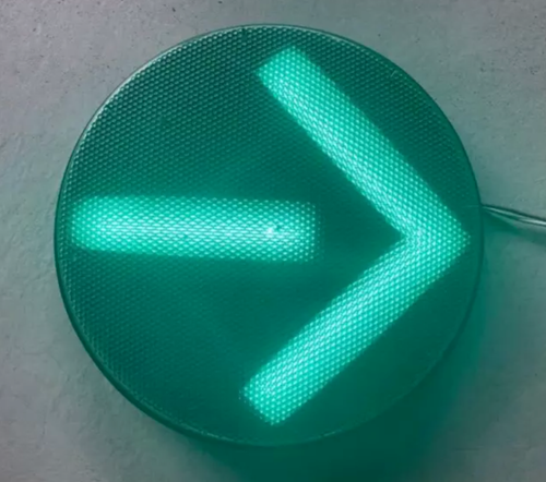 NEW! Box of 4 12" GE Green Arrow LED Traffic Light Signal Lens 120V DR6 ...