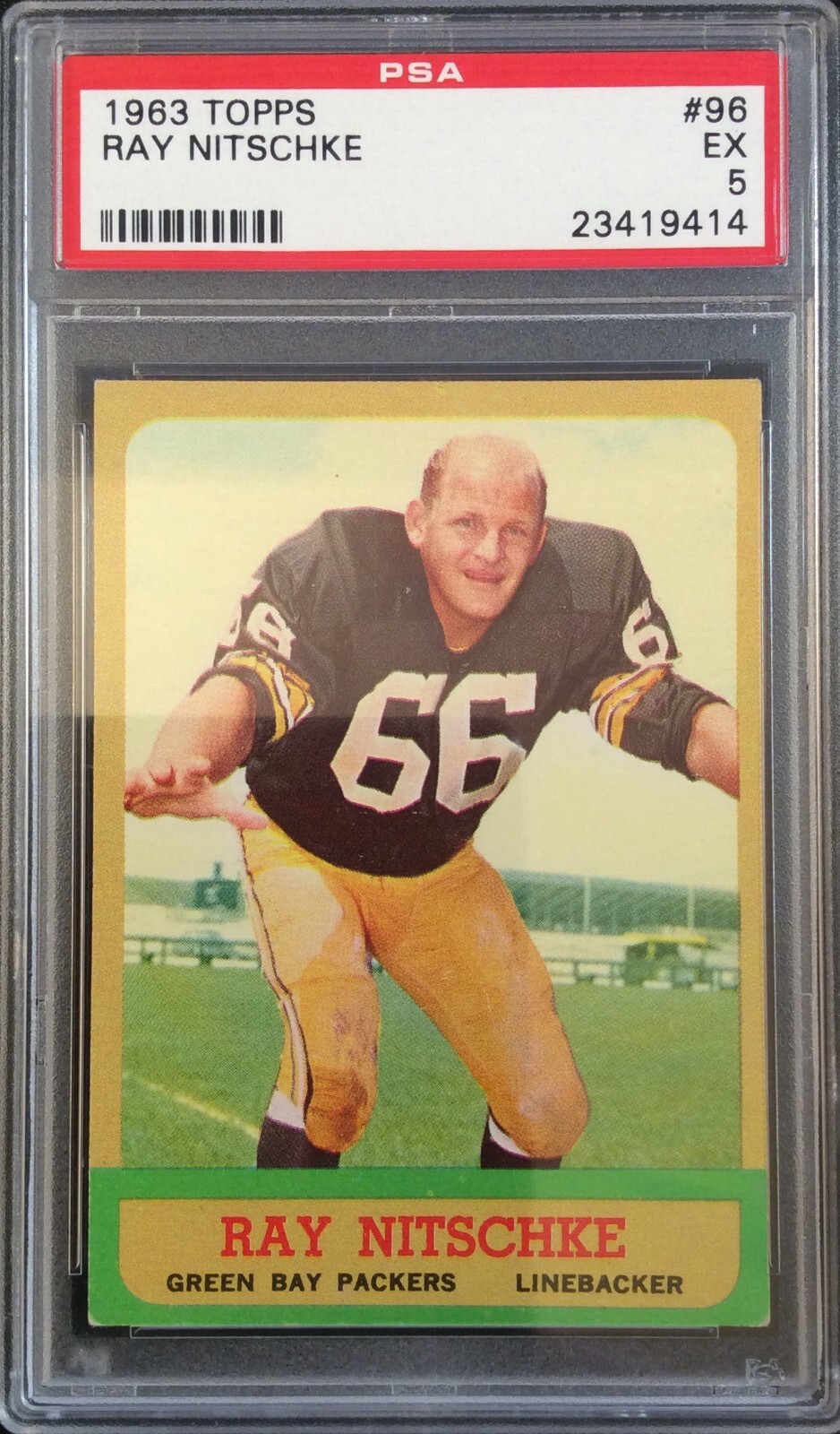 1963 TOPPS RAY NITSCHKE ROOKIE #96 - PSA 5 | eBay