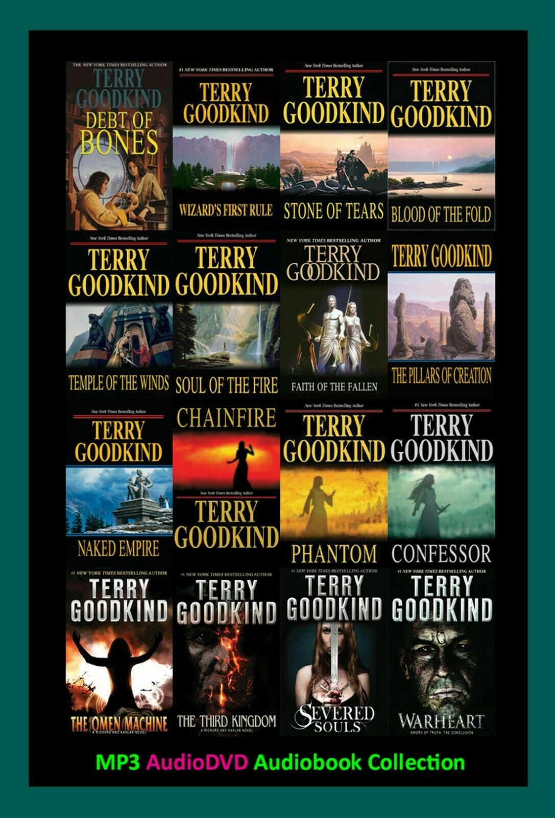 The SWORD OF TRUTH Series Terry Goodkind 17 MP3 Audiobook 5 DVD Set ...