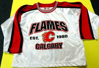 Used Vintage Calgary Flames Est 1980 NHL MIghty Mac Childs Jersey Size ...