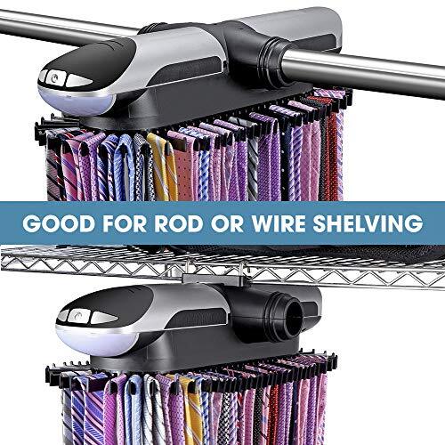 Motorized Tie Rack Best Closet Organizer with LED Lights Automatic 64 ...