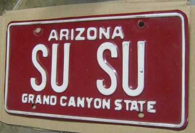 Vintage Arizona license plate tag SU SU Grand Canyon State RARE! Near ...