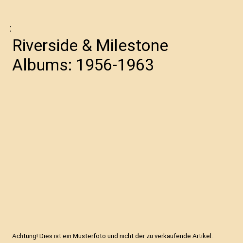 Riverside & Milestone Albums: 1956-1963 600753312063 | eBay