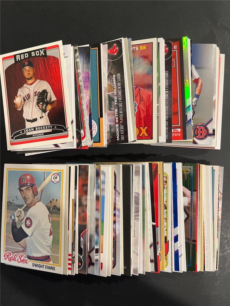 Lot of 107 Different Boston Red Sox Cards Betts Bogaerts Pedroia ...