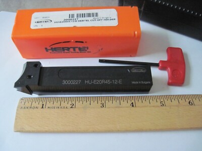 Hertel HU-E20R45-12-E 20mm RH Indexable Grooving Cut-off Toolholder ...